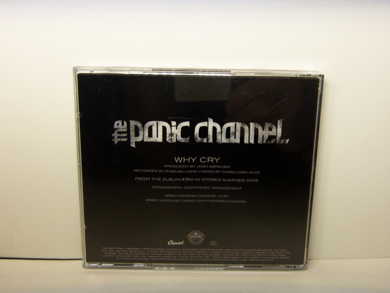 PROMO CD SINGLE THE PANIC CHANNEL "WHY CRY" 2006 CAPITOL RECORDS | eBay