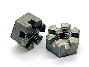 BSW Whitworth Slotted Nuts 1/4 3/8 7/16 1/2 9/16 5/8 7/8 11/8 11/4 13/8 ...