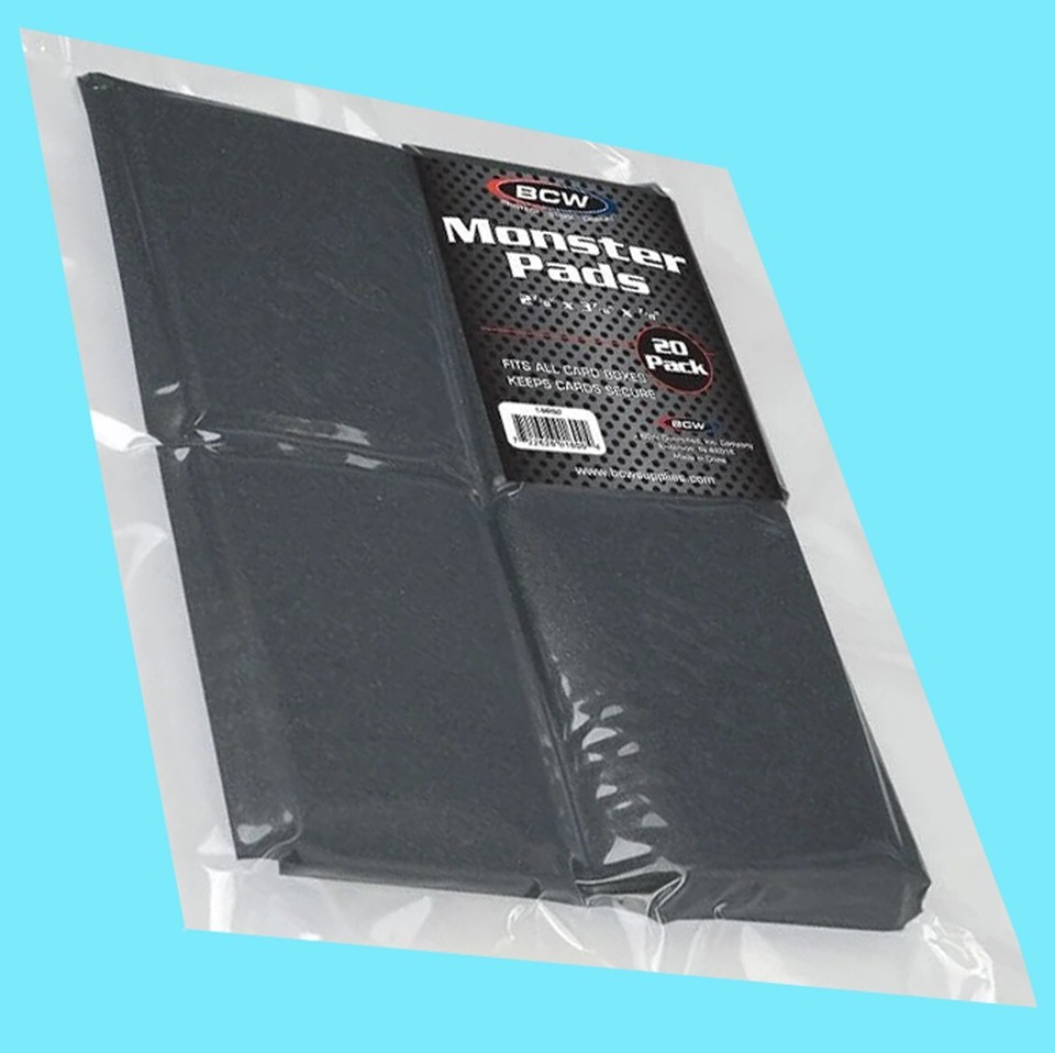 20 BCW MONSTER PADS for SPORTS CARD STORAGE BOXES spacer divider jam ...