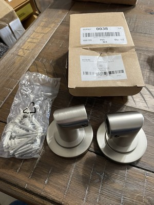 (2-Pk) Signature Hardware Grab Bar Bracket Brushed Nickel 021129-BN | eBay