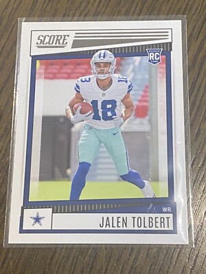 2022 Score Football 385 Jalen Tolbert Dallas Cowboys Rookie | eBay