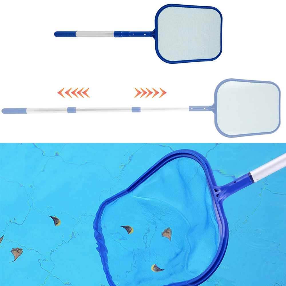 Swimming Pool Leaf Skimmer Rake Pond Cleaning Scoop Flat Net Cleaner♐ ...
