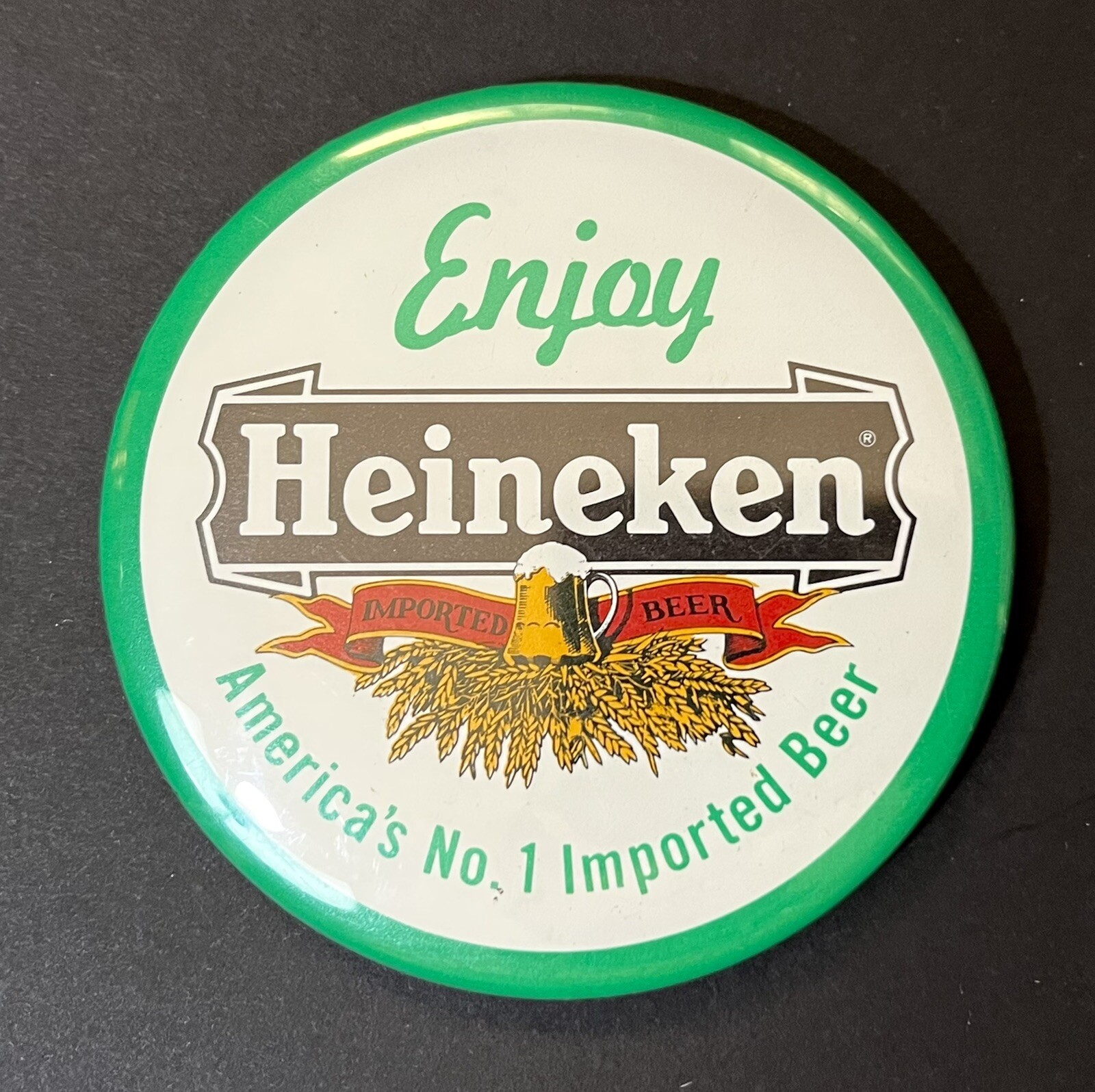 Heineken Beer Pin Button Vintage Collectible “America's No. 1 Imported ...