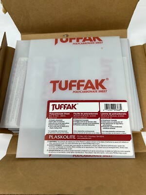 Lot of (15) TUFFAK 10-in x 8-in x 0.093-in Clear Polycarbonate Sheets ...