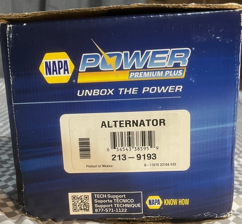 New NAPA Alternator Power Premium Plus 213-9193 2005 / 2007 GM | eBay