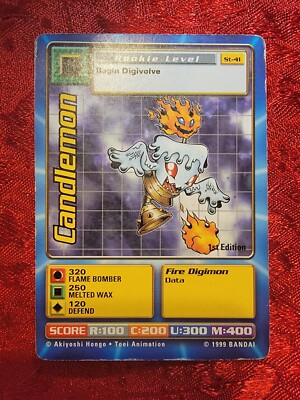Bandai Digimon Trading Card Starter Deck 1 Candlemon St-41 1st Edition ...