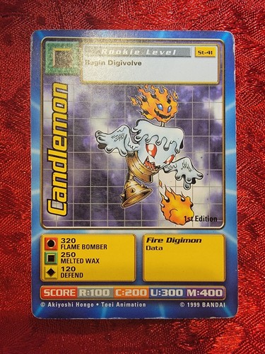 Bandai Digimon Trading Card Starter Deck 1 Candlemon St-41 1st Edition ...