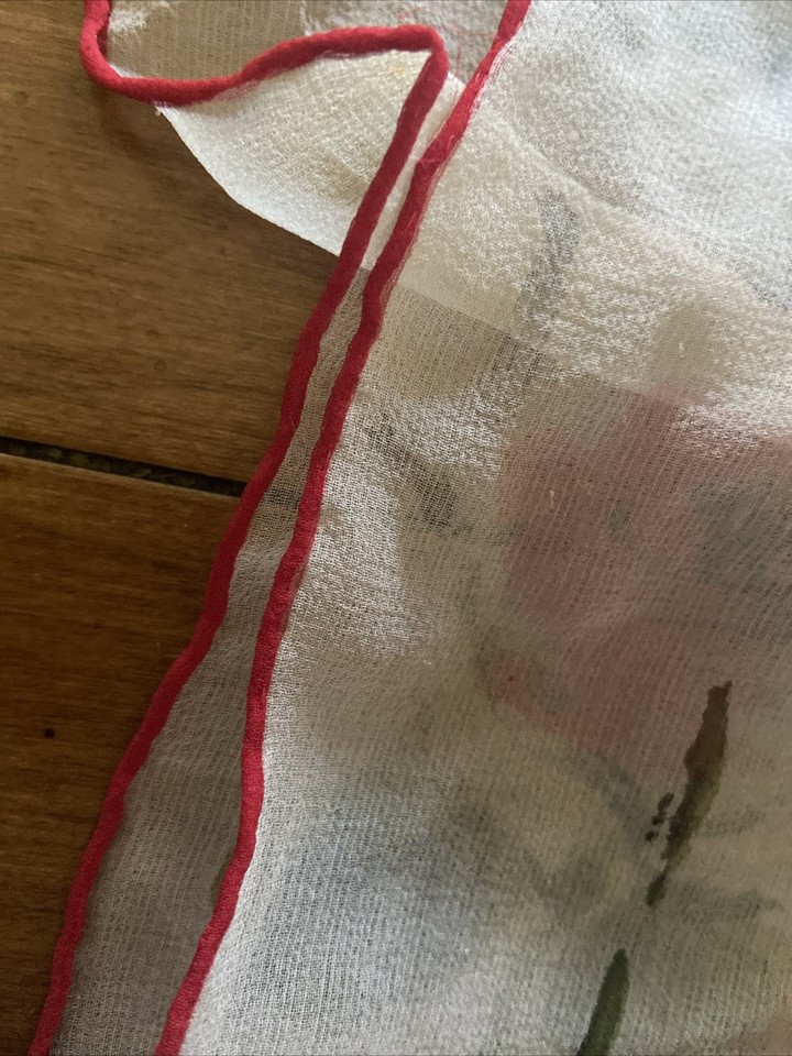 VTG Silk Scarf Lightweight Roses Hand Rolled Japan 16” x44” | eBay UK