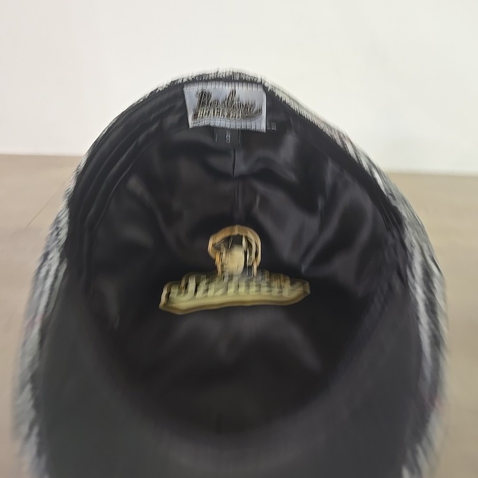 Boston Scally Co. The Sunday Hat Cap Black Gray Red Plaid 8 Panel Size ...