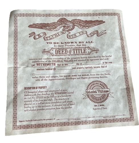 Vintage Lefton Colonial Village Victorian Gazebo #07925 With Deed ...