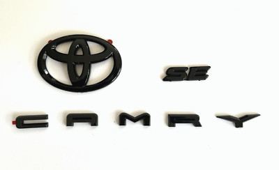 NEW 3PS 2018-2023 TOYOTA CAMRY SE Matte Black EMBLEM OVERLAY KIT PT948 ...