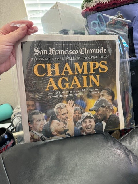 SF Chronicle 6/13/2017 Golden State Warriors Champs Again Newspaper New ...