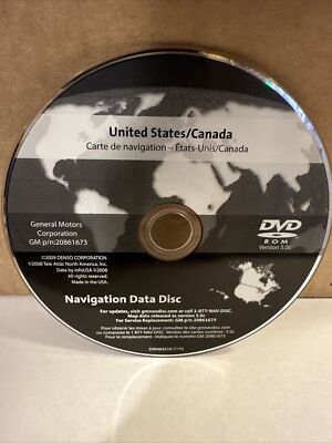 GM General Motors DVD Navigation Map 20861673 2009 Version 5.0c US ...