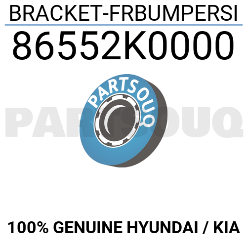 86552K0000 Genuine Hyundai / KIA BRACKET-FRBUMPERSI | eBay