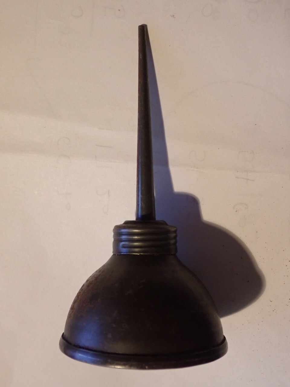SMALL OILER OIL CAN c1920 CYCLE or SEWING MACHINE MADE of FERROUS METAL ...