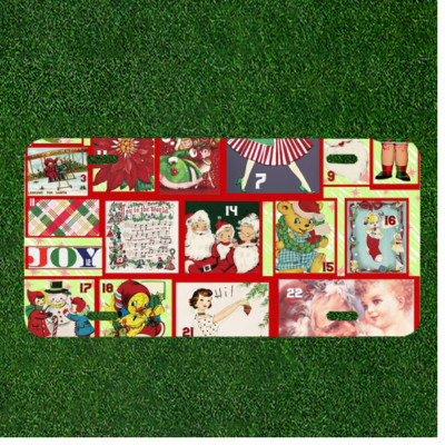 Custom Personalized License Plate Auto Tag With Santa Claus And Teddy ...