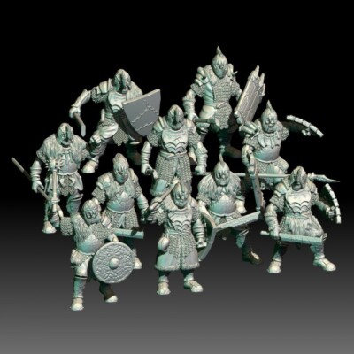 Set of 10 Iron orc Warriors - Kzk Minis/middle earth/miniature | eBay UK