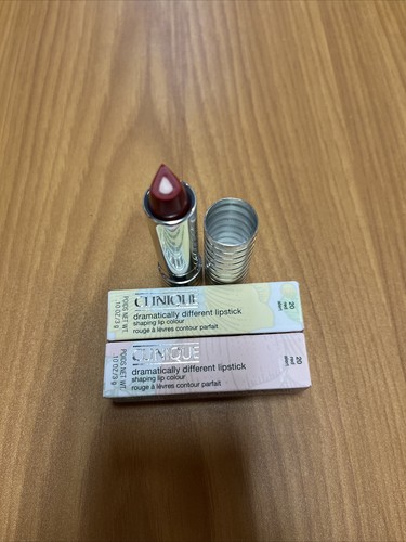 2X Clinique Dramatically Different Lipstick (20 Red Alert) .1oz/3g NIB ...