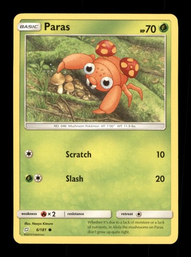 Paras 6/181 Non-Holo Nintendo Pokemon Trading Card TCG | eBay