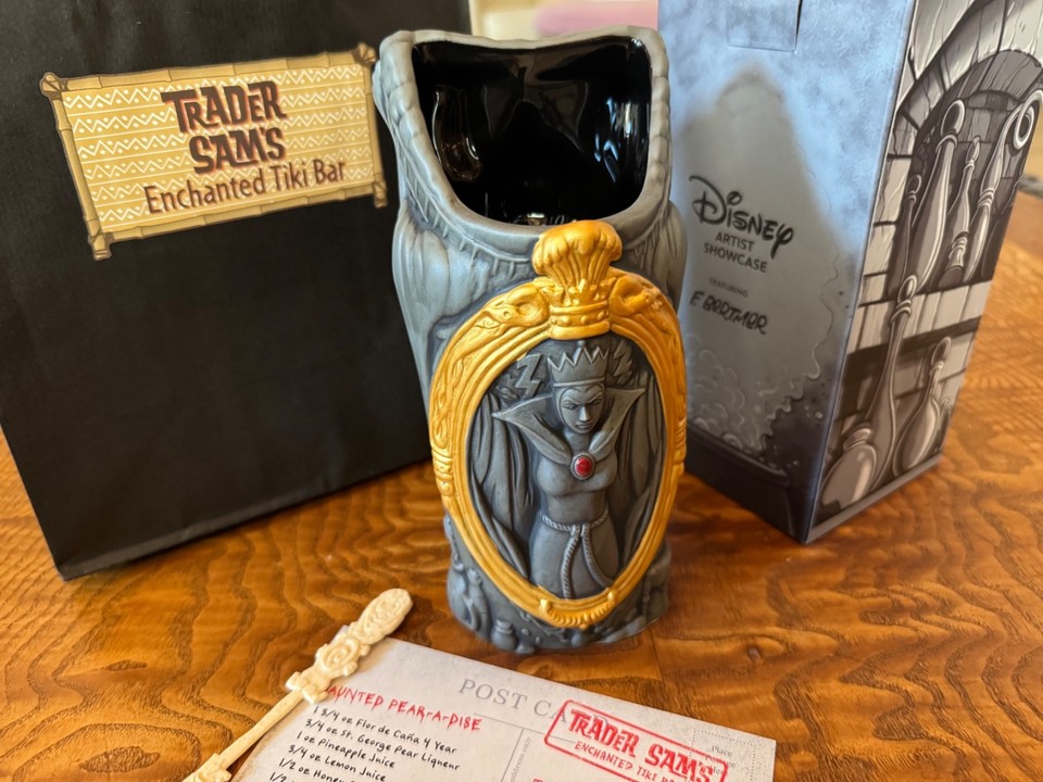 Disney Trader Sam's Enchanted Tiki Bar Evil Queen / Hag Mug + Mixology ...