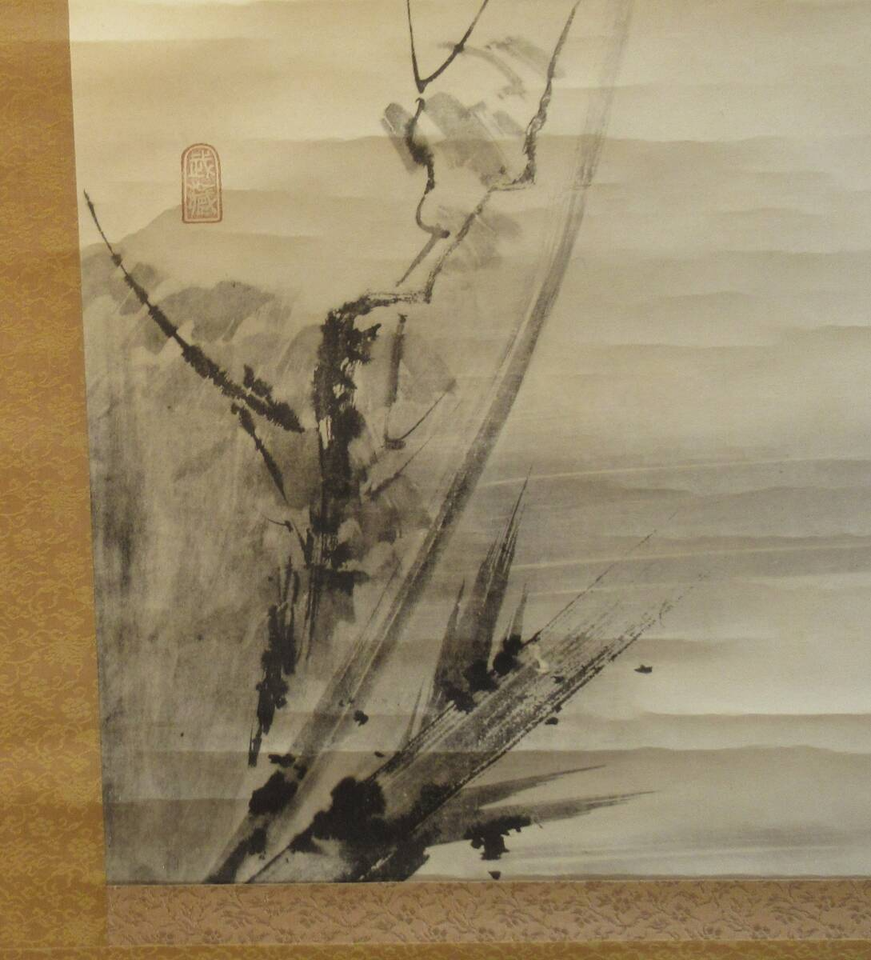 Musashi Miyamoto Hanging Scroll Craft Reproduction Shrike in a barren ...