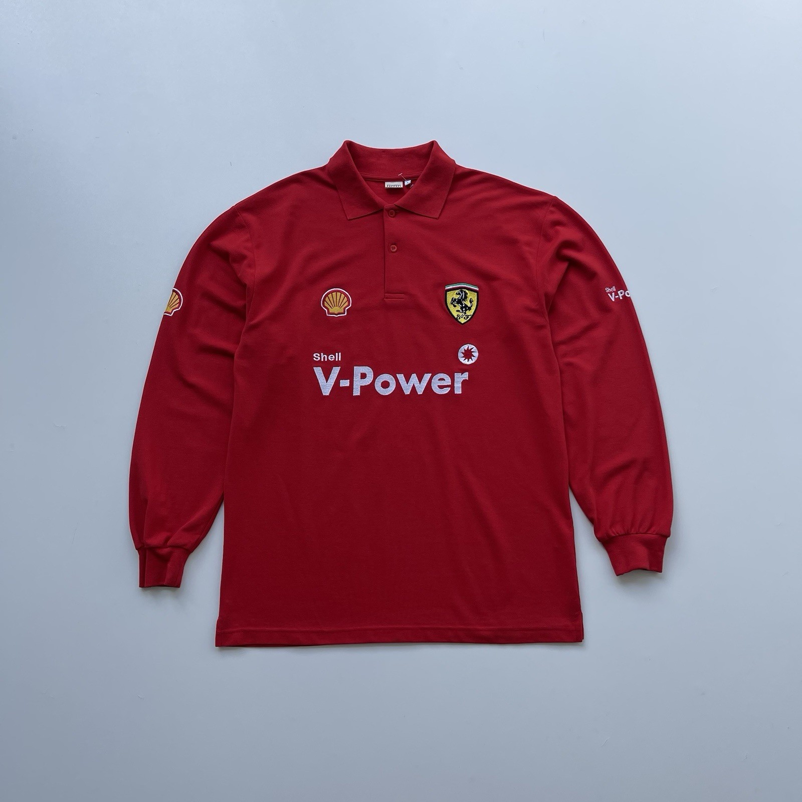Ferrari Official F1 Shell V-Power Logo Vintage Polo L… - Gem