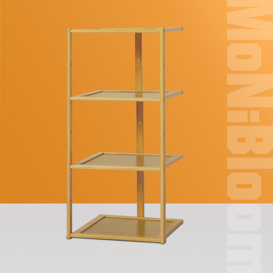 11"Bamboo Entryway[FREESTANDING SHOE RACK]High Heel Storage Stand ...