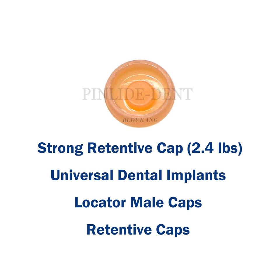 US Universal 5Pcs Dental Overdenture Implant Retention Caps Metal ...