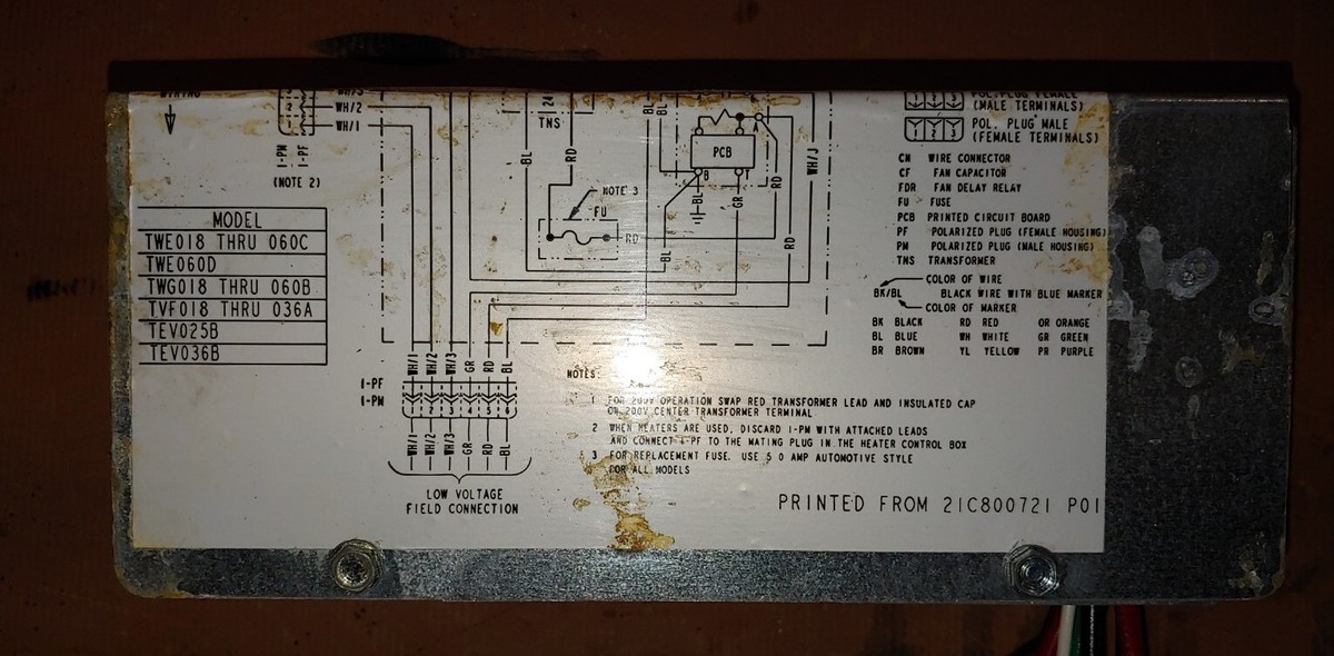Air Handler Wiring Diagram Trane Model Number Twe040e13fb2 Trane