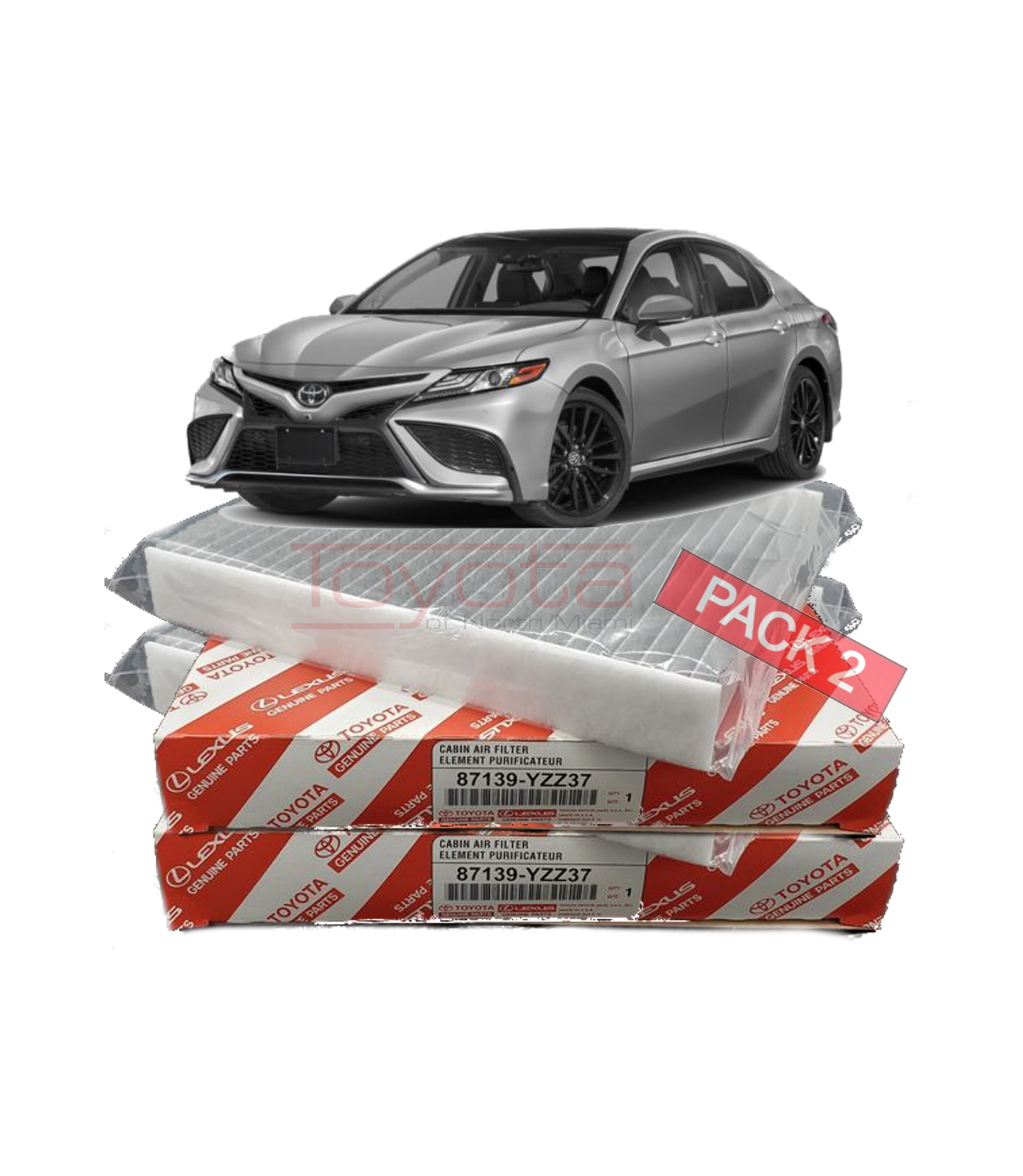 2 Set Genuine OEM Toyota Camry Cabin Air Filter 87139-YZZ37/93 | eBay