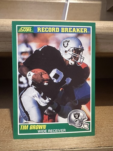 1989 Score Football NFL Tim Brown Record Breaker Raiders Card #328 | eBay