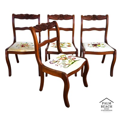 Tell City Mahogany Duncan Phyfe Rose Chairs | eBay