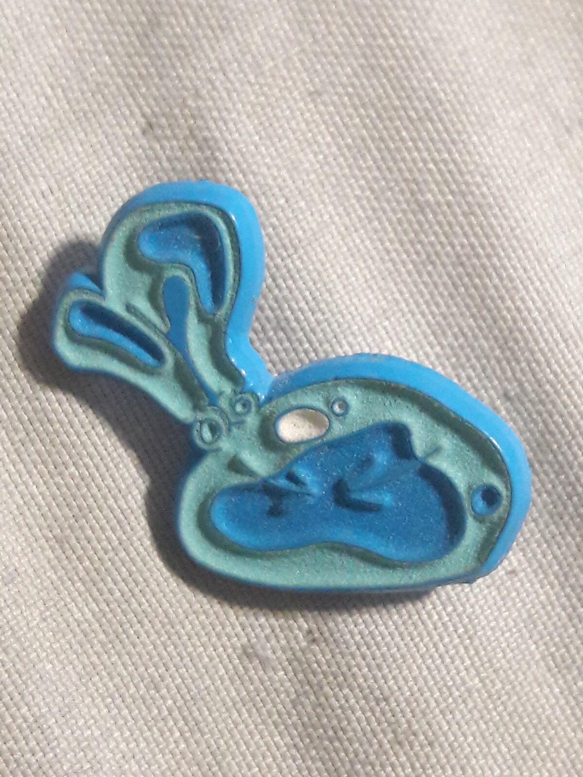 Blue Slime Monster Enamel Pin Exclamation Question Ma… - Gem