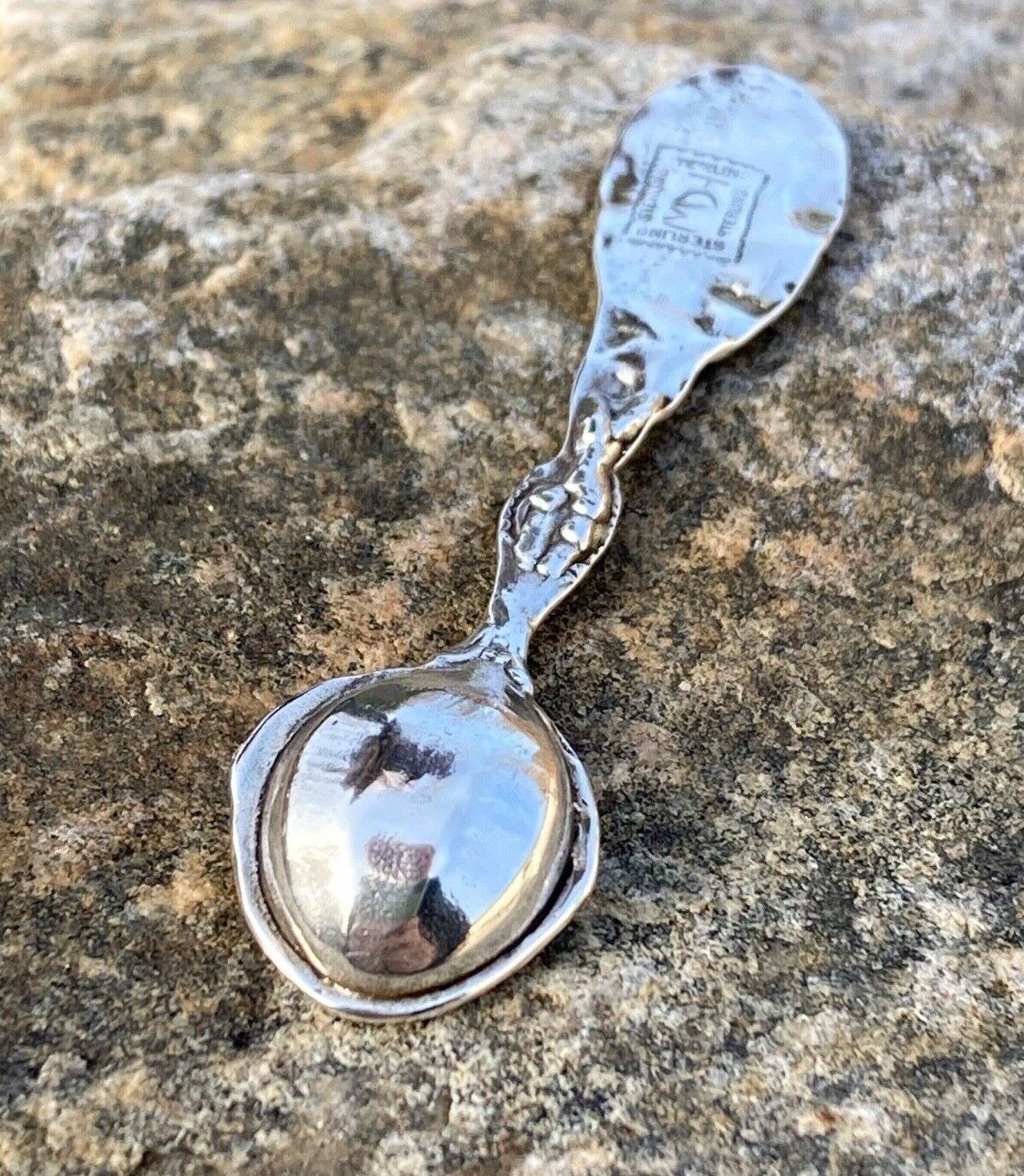 Vintage, Sterling Silver, Flower Salt Spoon, Hallmarked, 2.5", No ...