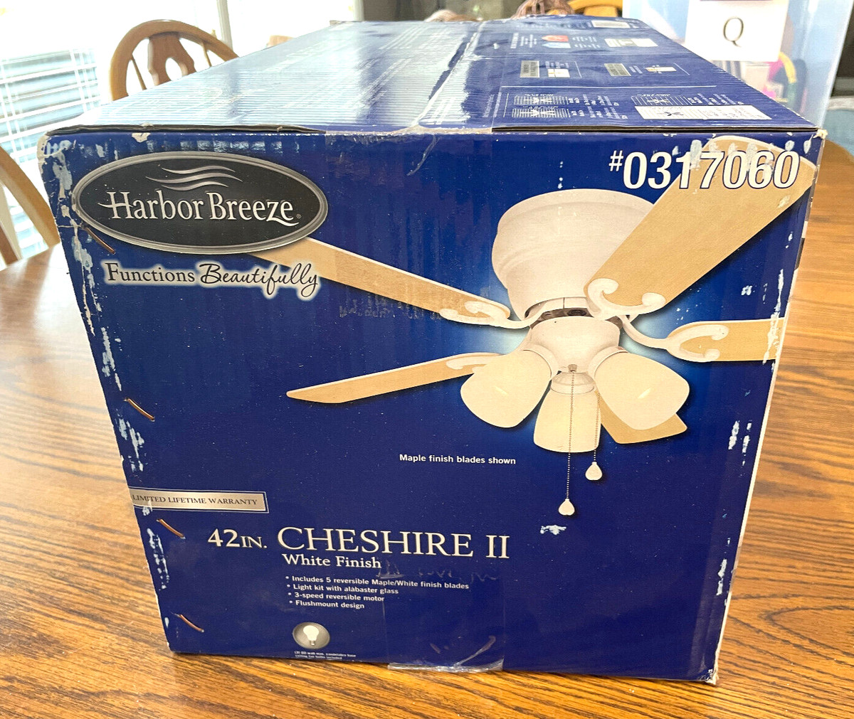 Harbor Breeze 42 Cheshire Ii White Ceiling Fan | Shelly Lighting