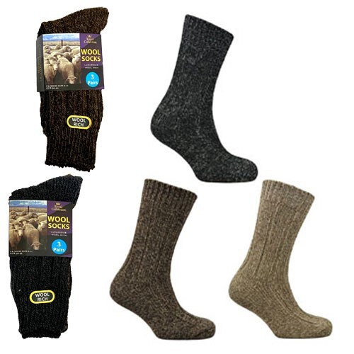 12 Pairs Mens Wool Blend Thermal Winter Hiking Thick Work Boot Socks UK ...