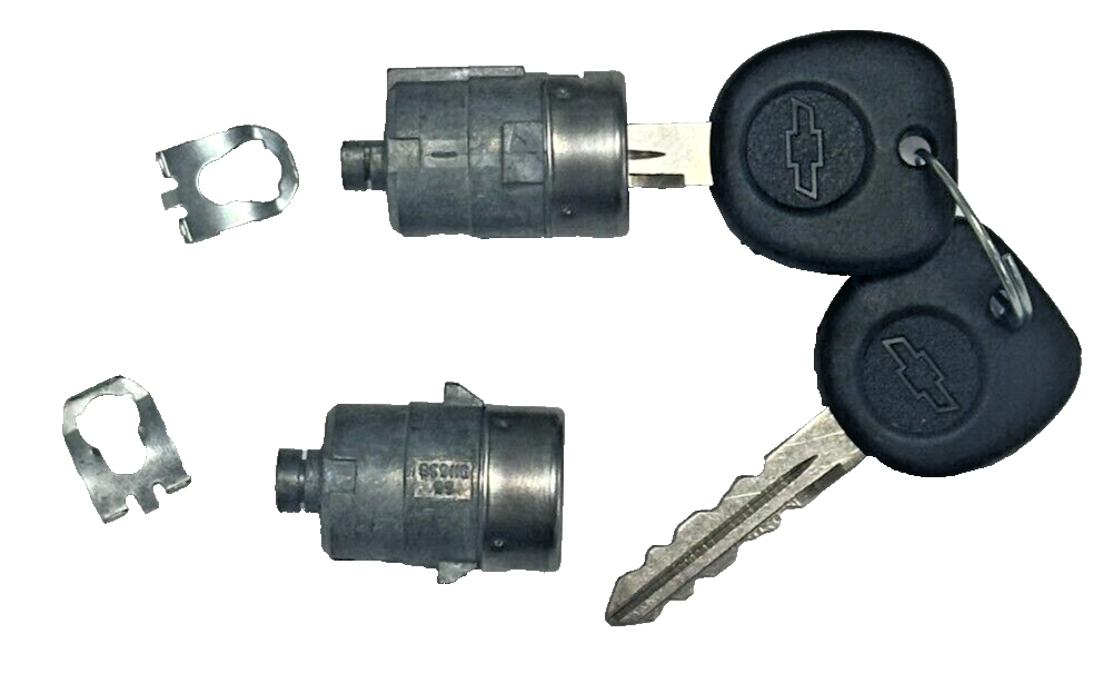 New CHEVY GM OEM PAIR Door Key Lock Cylinder 2 Keys 702912 15822397 | eBay