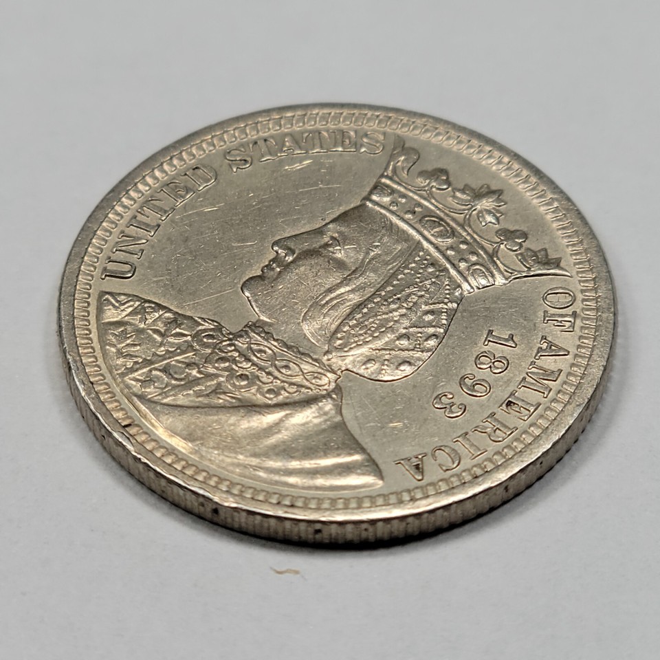 1893 25c Isabella Commemorative Quarter Sharp Detail Scarce Type Silver ...