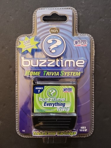 Cadaco Buzztime Home Trivia System Game Cartridge Everything Trivia ...