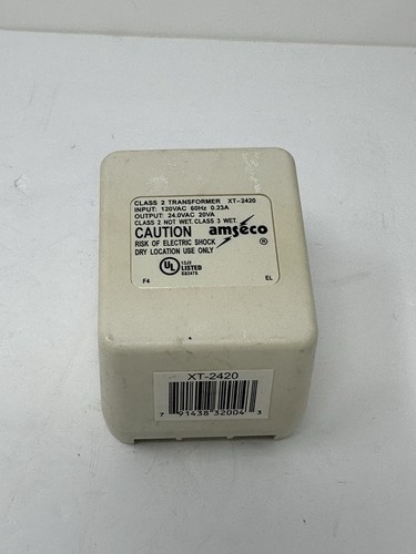 Amseco XF-2420 Class 2/3 (dry/wet) Transformer (24VAC, 20VA) | eBay