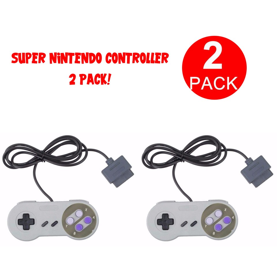 2 FOR New Super Nintendo SNES System Console Replacement Controller 6FT ...