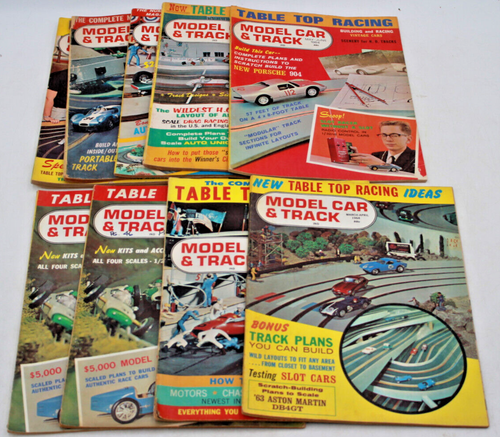 Rare 10pc Lot 1963 1964 TABLE TOP RACING MODEL SLOT Car & Track | eBay