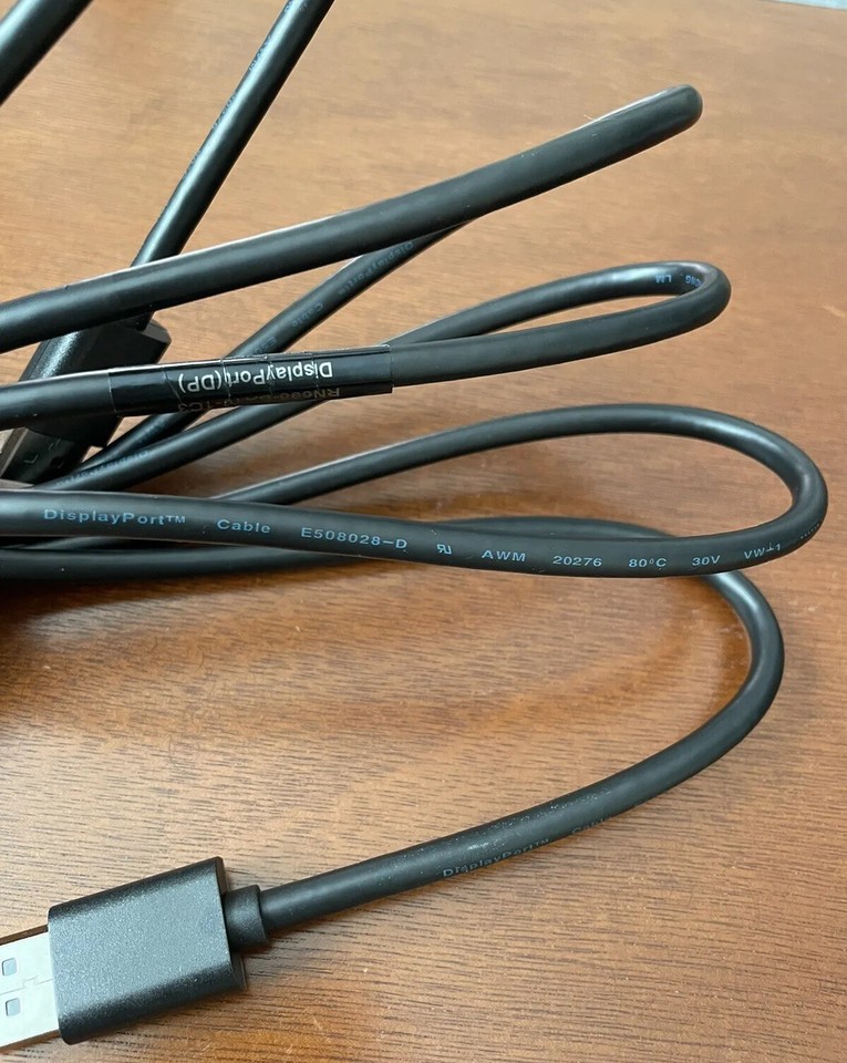 Dell RN698$BA1 R DisplayPort Monitor Cable Dehong AWM 20276 30V VW-1 ...