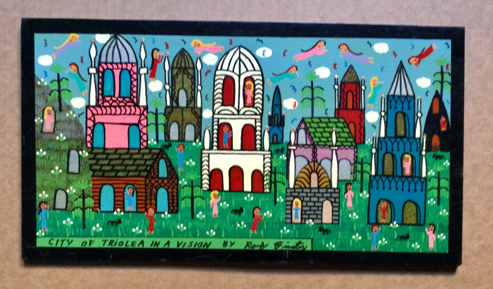 Original 1995 painting by Roy Finster titled “City of Triolea in a ...