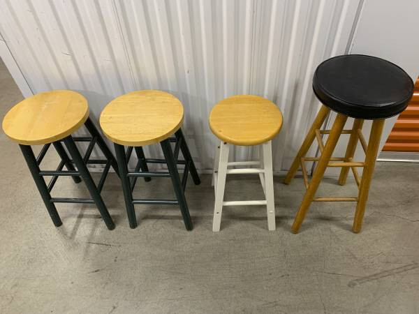 Set of 4 wood stools | eBay