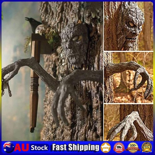 AU Tree Bark Face Horror Tree Demon Decoration Haunted House Holiday ...