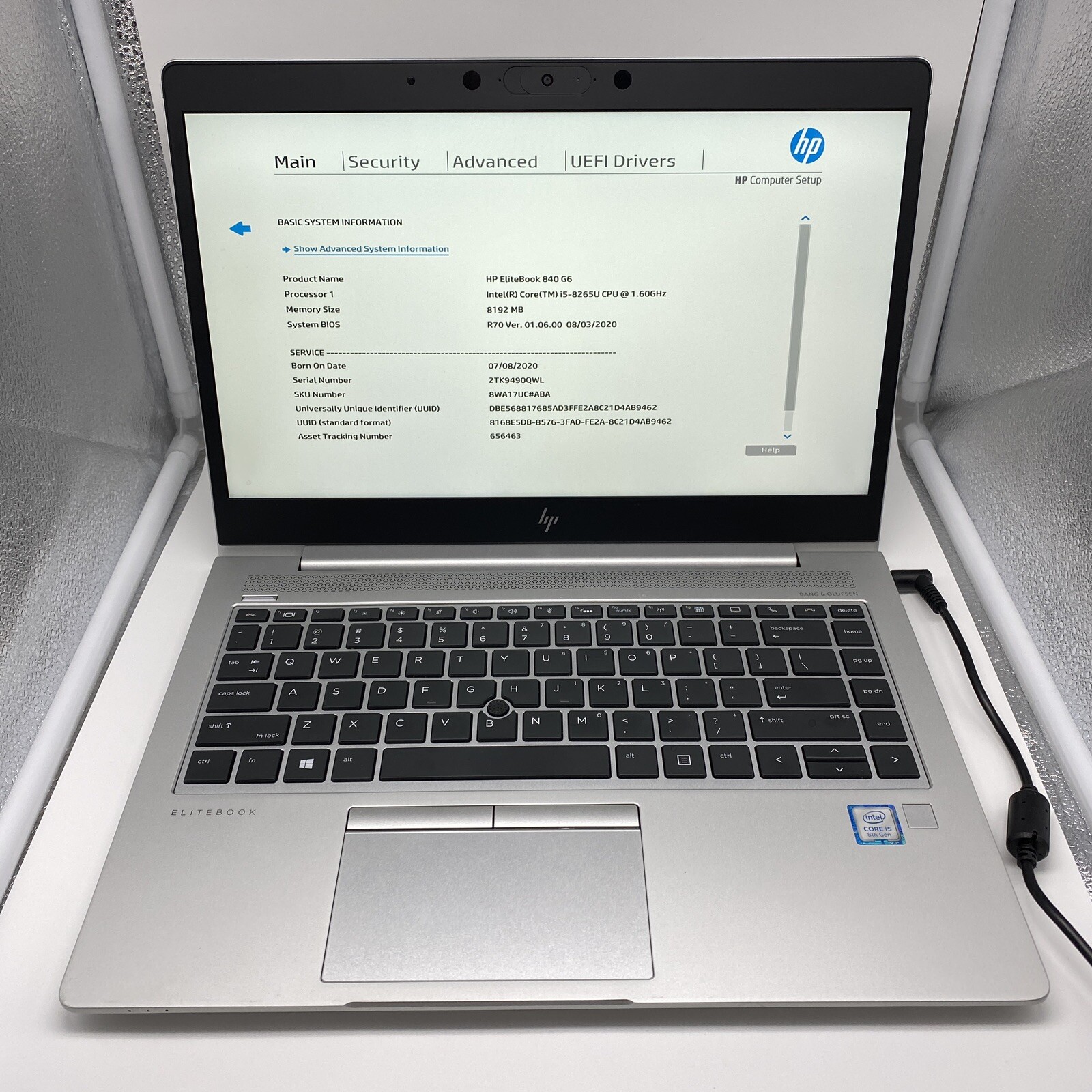 HP Elitebook 840 G6 14" FHD | i5-8265U 1.60GHz | 8 GB RAM | No SSD/OS ...