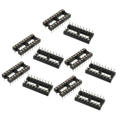 10PCS 2.54mm 18 Pins Round Hole Soldering DIP IC Chip Socket Adaptor | eBay