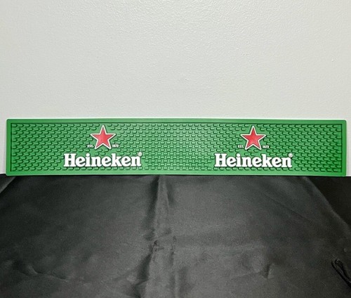 Heineken Beer Rubber Bar Drip Mat Double Red Star Logo Rail Runner 21 ...