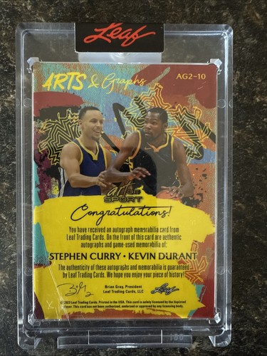 Leaf Arts & Graphs Stephen Curry/ Kevin Durant Duel Signature 1/1 | eBay